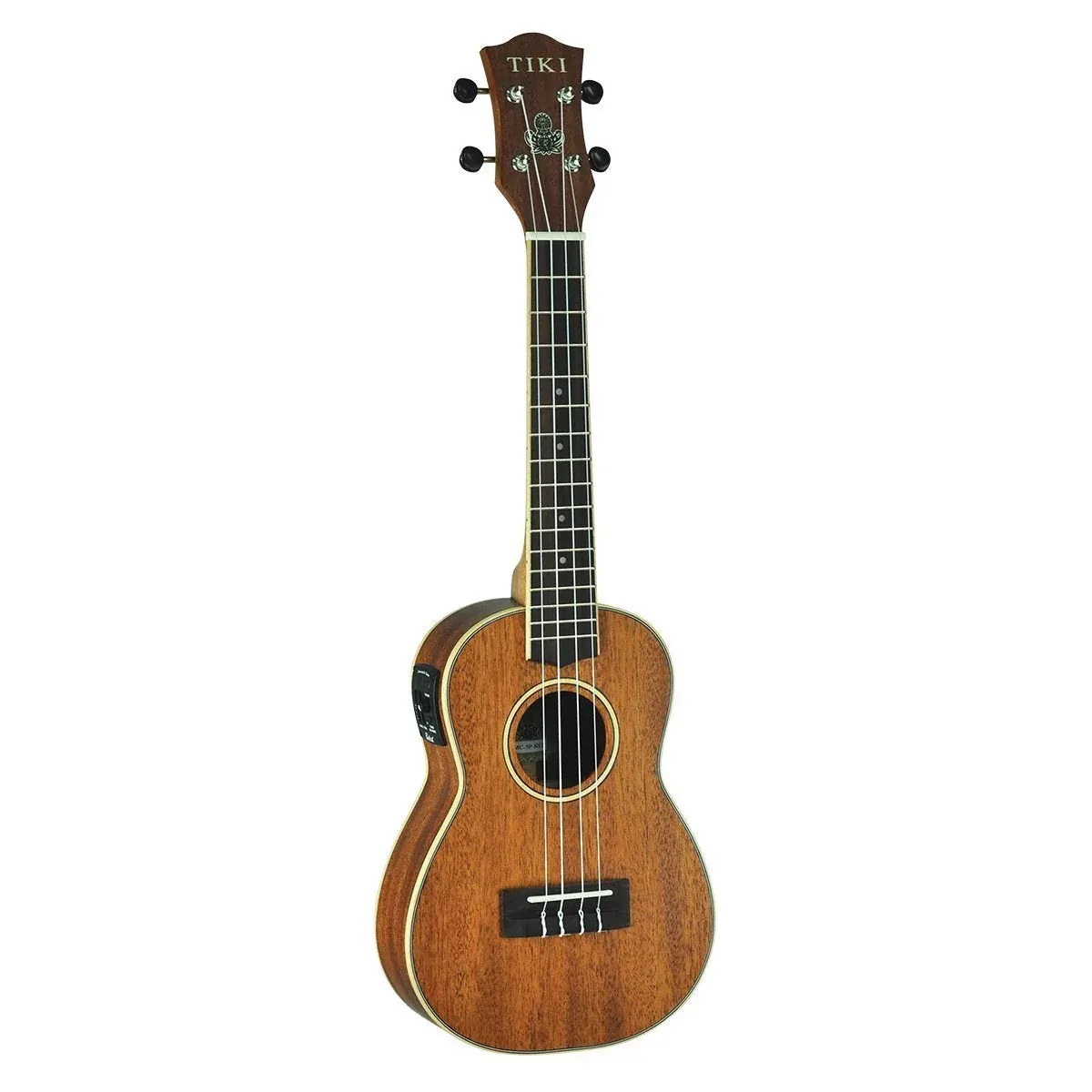 Tiki TMC-5P-NST 5 Series Concert Ukulele | Solid Mahogany Top with Pickup & Paisley Hard Case
